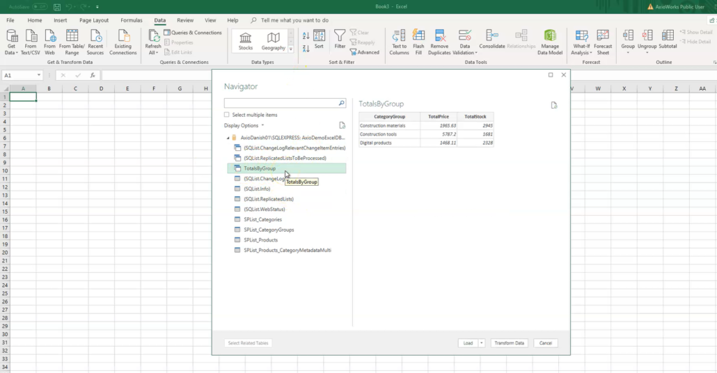 Generate Excel charts and reports from live SharePoint list data - AxioWorks
