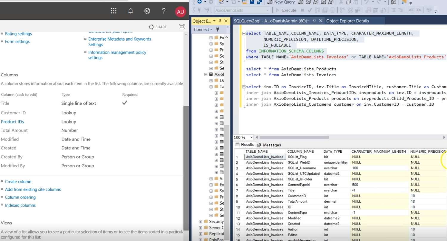 Access live SharePoint data from SQL Server - AxioWorks