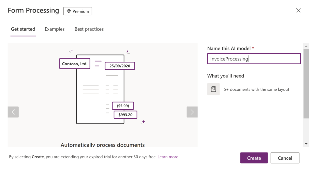 Use Power Apps AI Builder to extract data from invoices and store them ...