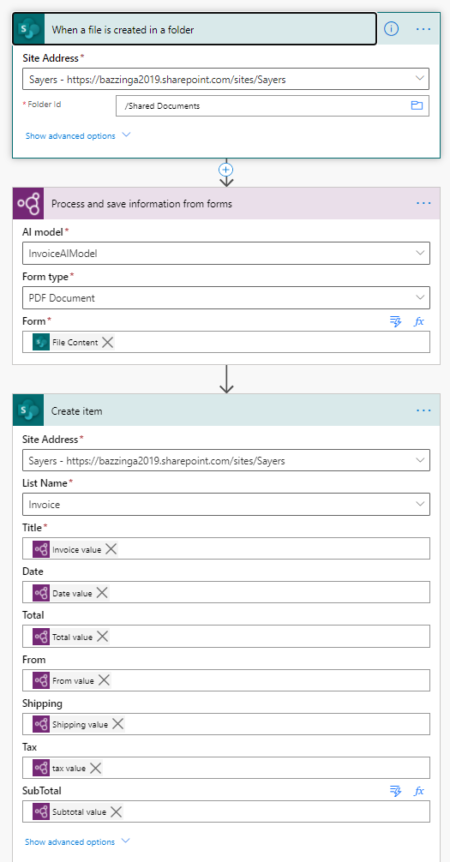 Use Power Apps AI Builder to extract data from invoices and store them ...