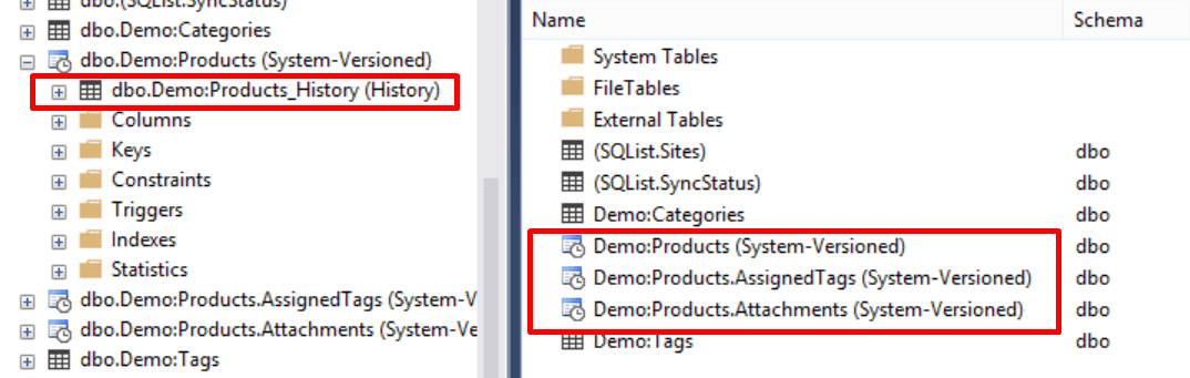 Enable SQL Server system versioning for SQL tables generated by SQList - AxioWorks