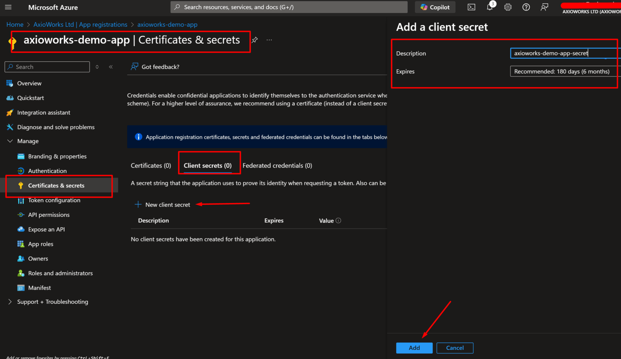 Configure an Azure Entra ID Connection to a SQL Azure Database – AxioWorks