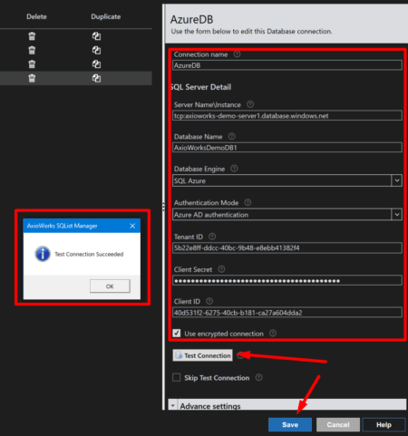 Configure an Azure Entra ID Connection to a SQL Azure Database – AxioWorks